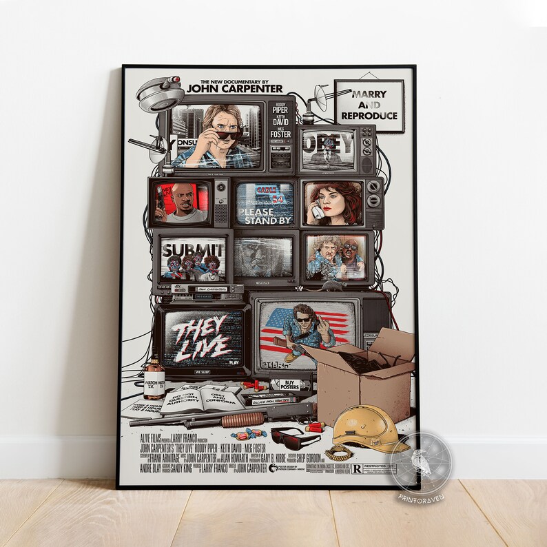 They Live Poster Nada Wall Art Wall Decoration Framed Poster Movie ...
