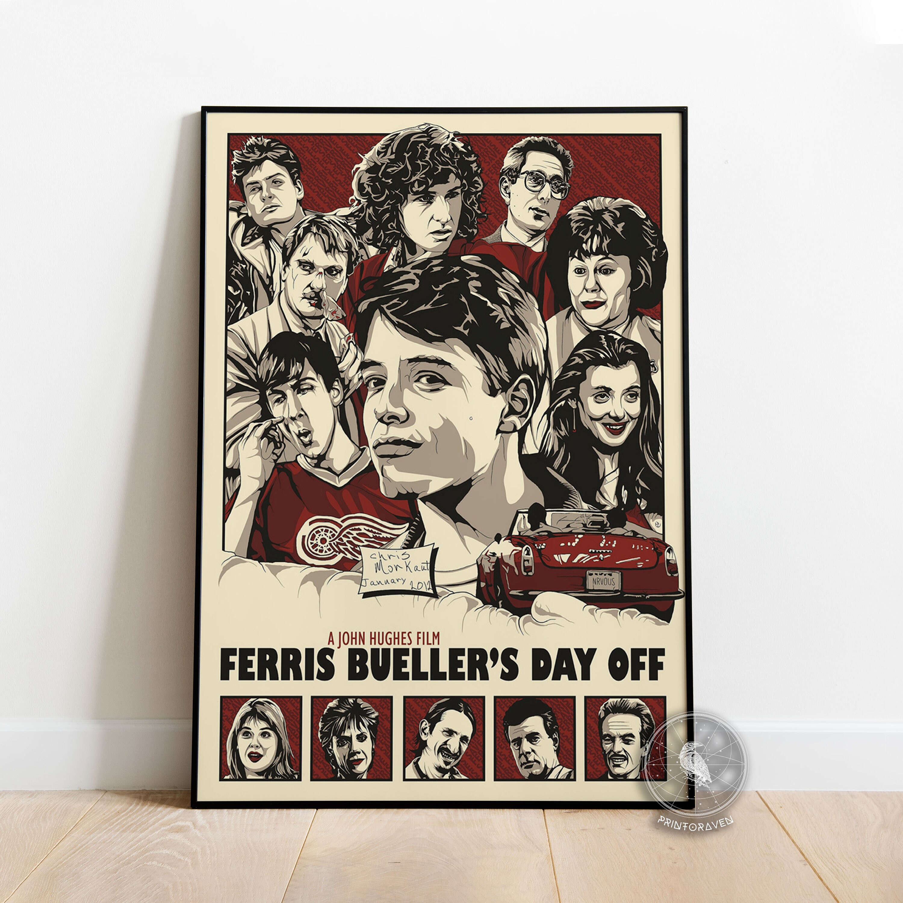 Ferris Bueller's Day off Poster Matthew Broderick Wall Art Wall ...