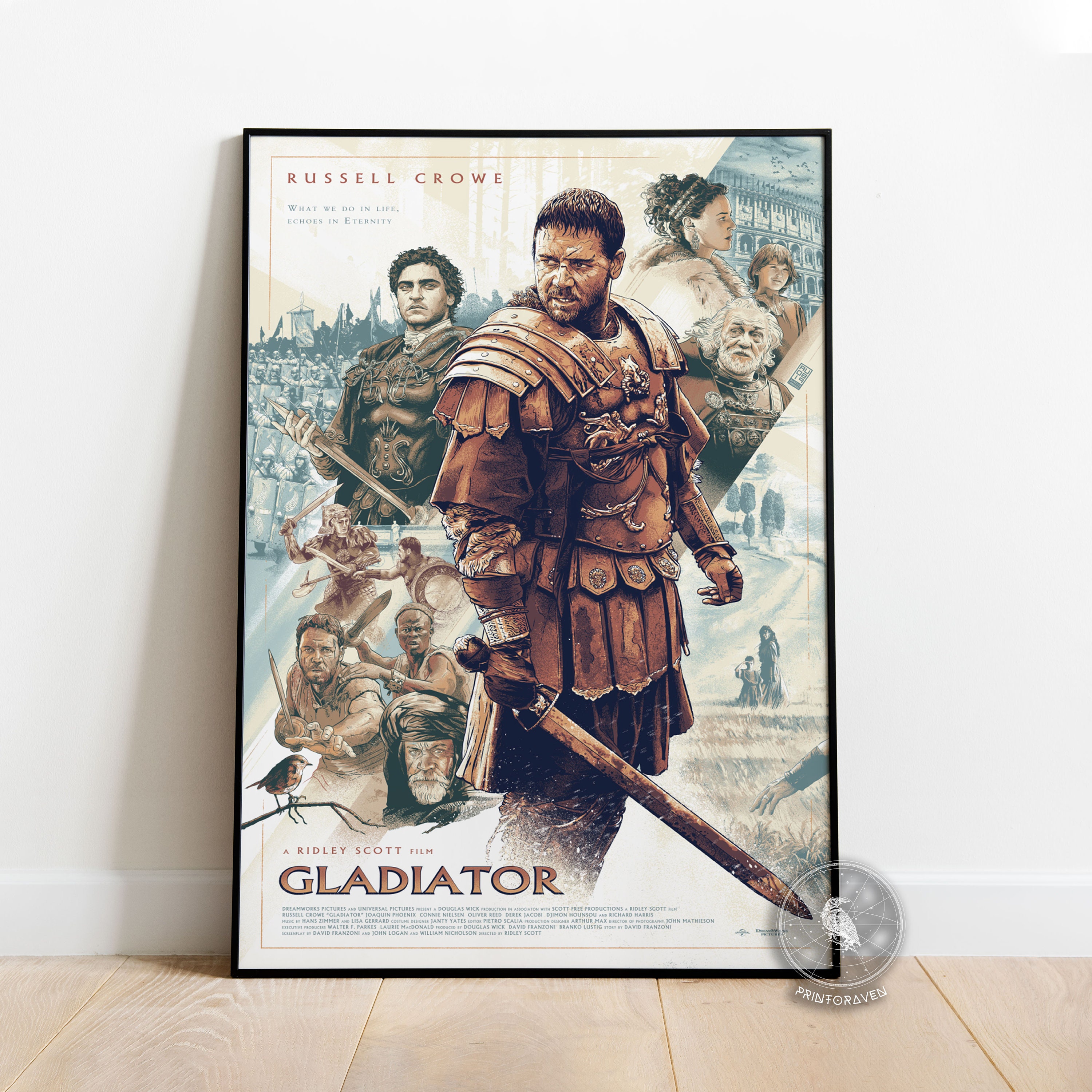 Gladiator Poster Maximus Wall Art Wall Decoration Framed Poster Movie ...