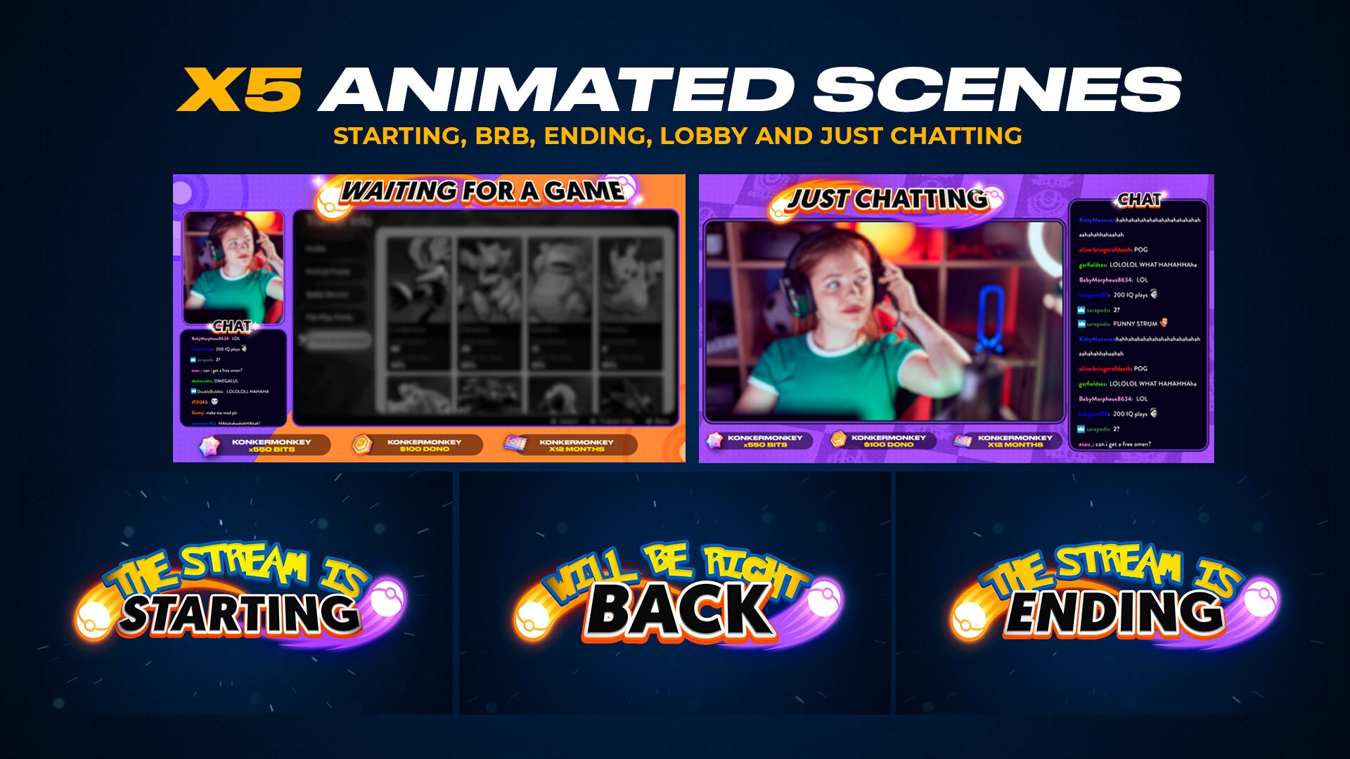 ANIMATED Pokémon Unite Overlays - FULL PACK for Twitch, Kick, Youtube ...