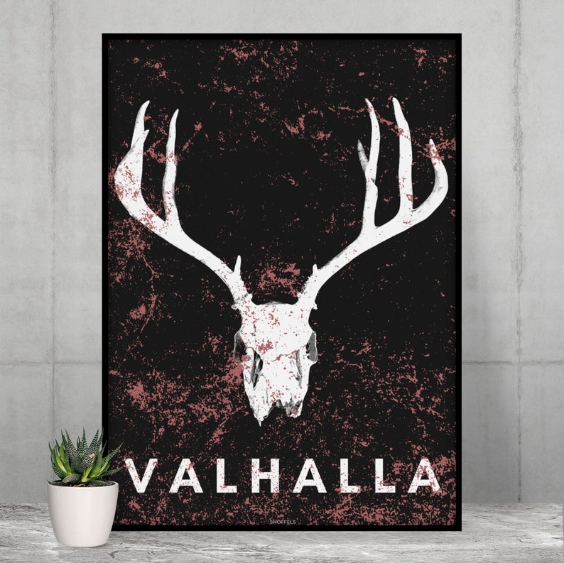 VALHALLA the Scull - Printable Digital Poster - Etsy