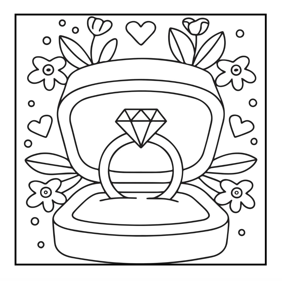 50 PRINTABLE Valentines Coloring Pages. Valentine's Day Easy and Bold ...