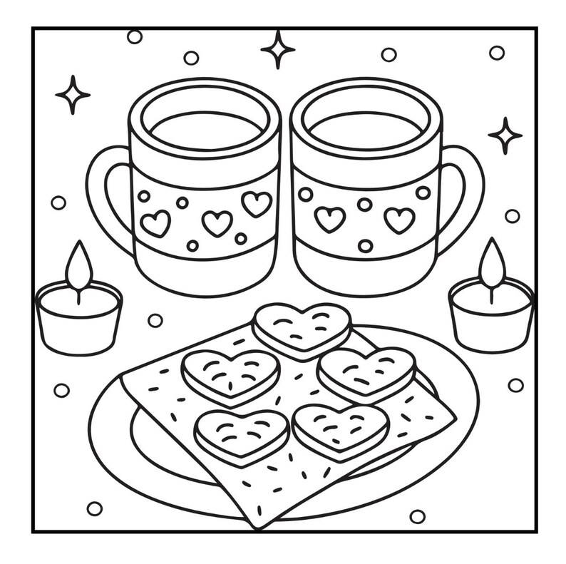 50 PRINTABLE Valentines Coloring Pages. Valentine's Day Easy and Bold ...