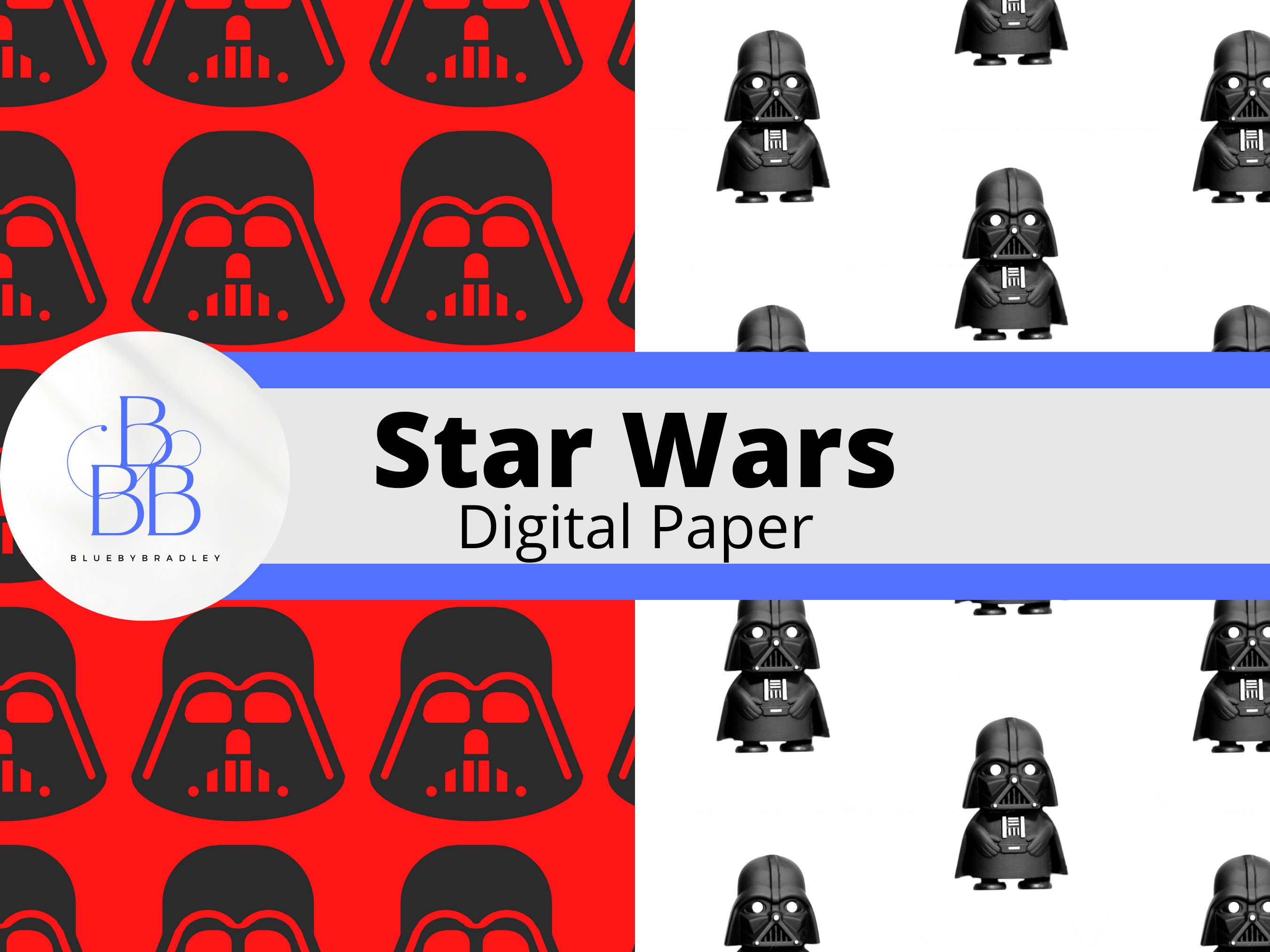 Star Wars Digital Paper Pack | Baby Yoda, Mando, Darth Vader ...