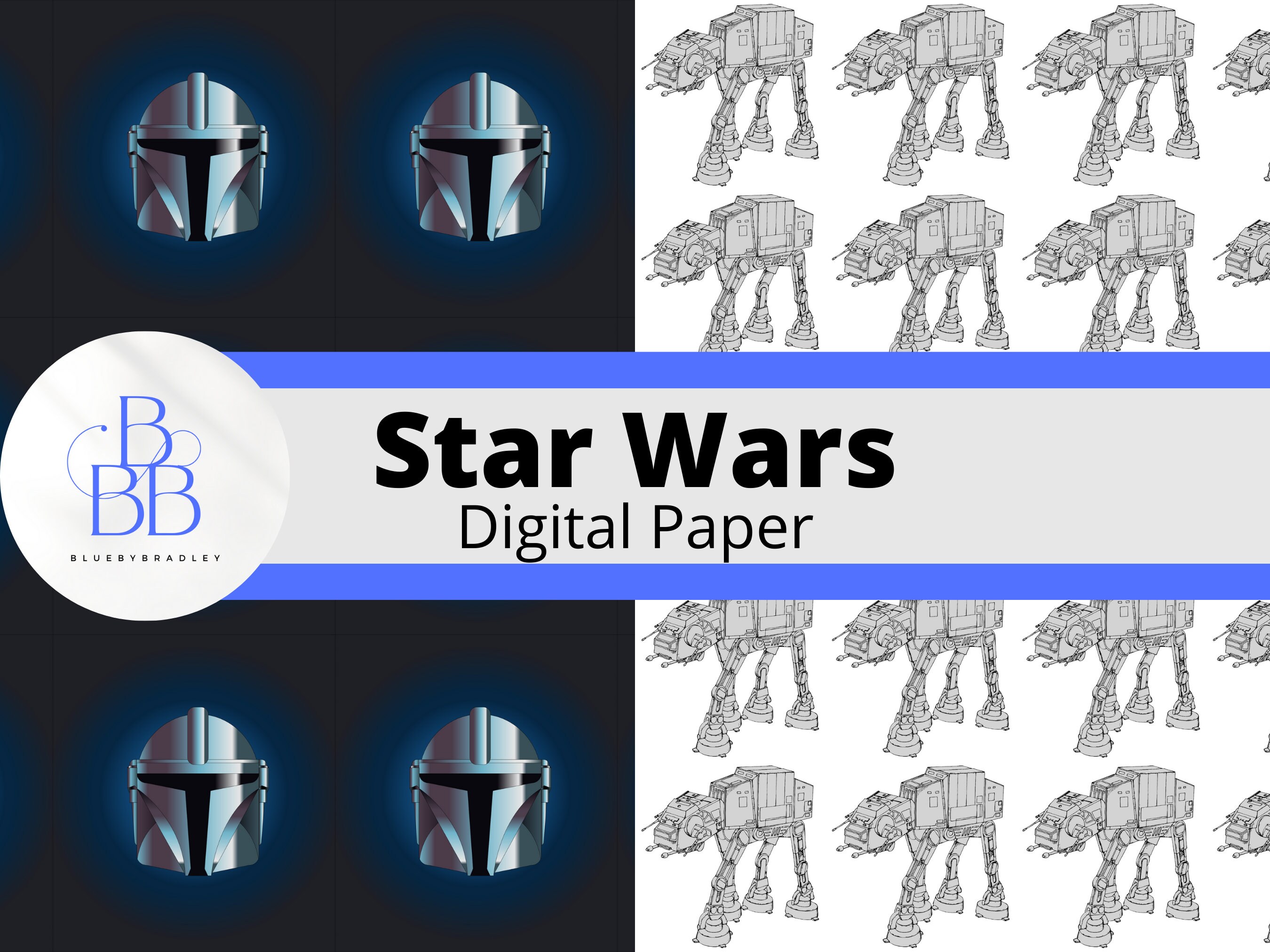 Star Wars Digital Paper Pack | Baby Yoda, Mando, Darth Vader ...