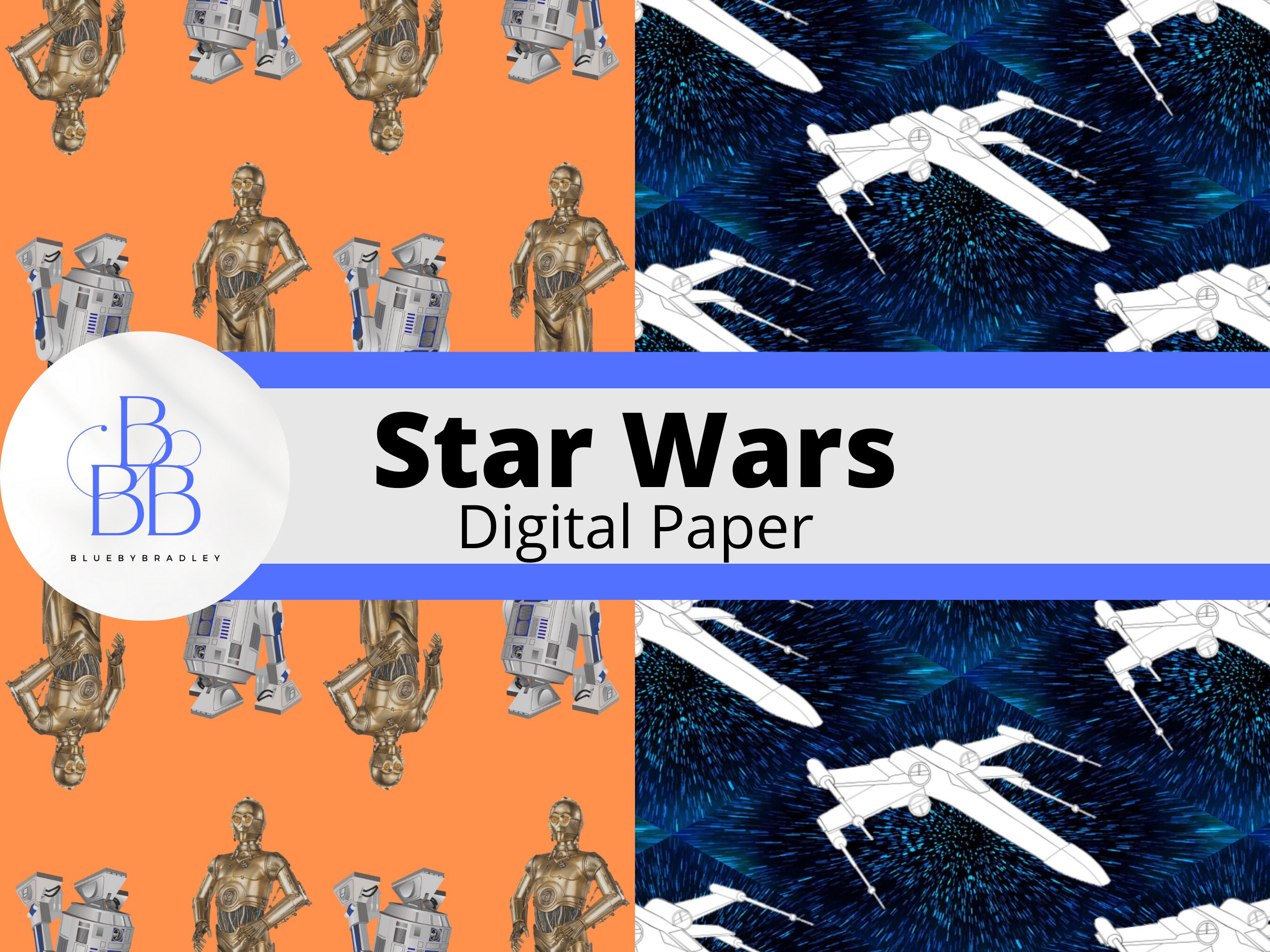 Star Wars Digital Paper Pack | Baby Yoda, Mando, Darth Vader ...
