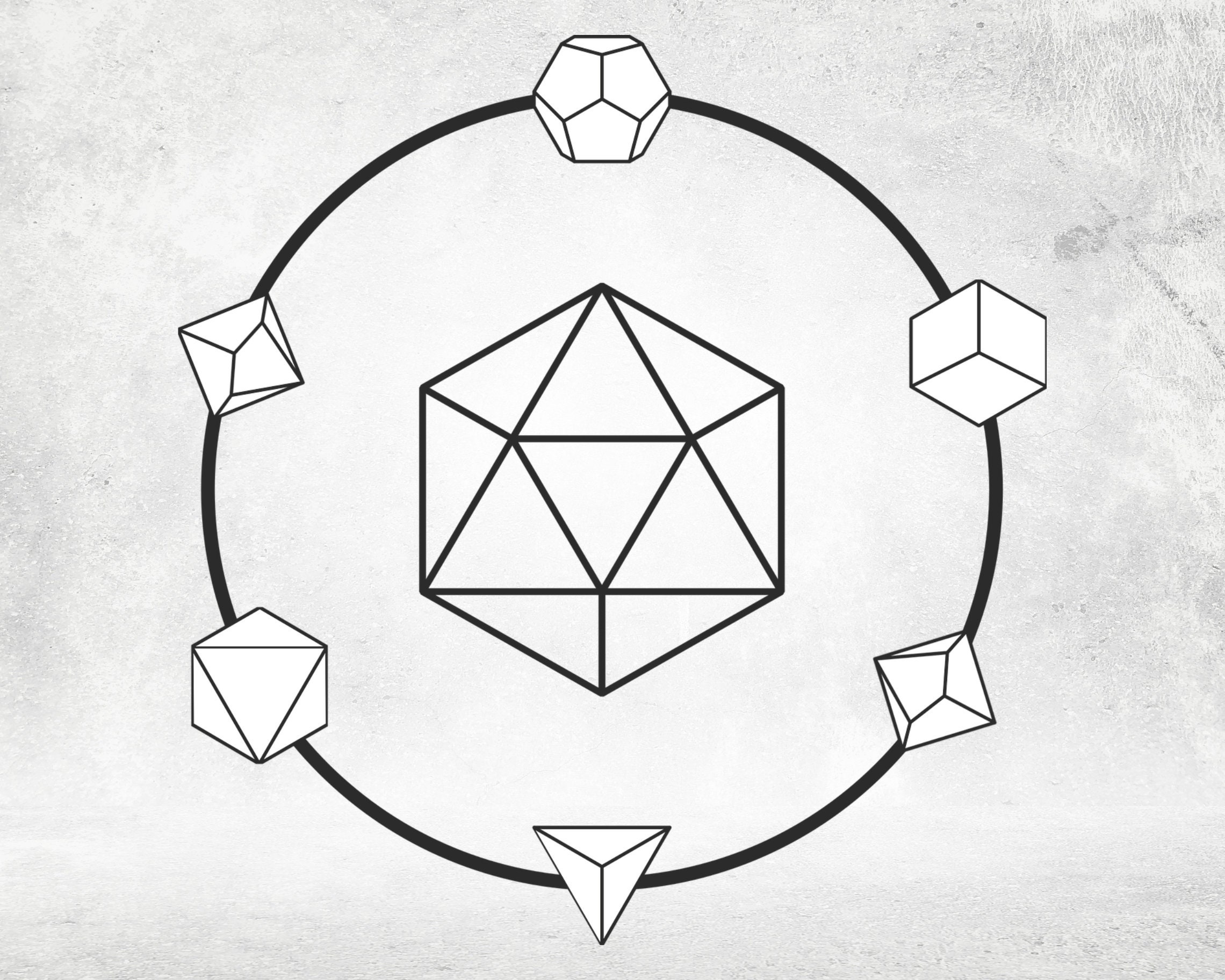 Dungeons and Dragons Dice Circle Svg, DND Dice, Dice Circle, DND Svg - Etsy