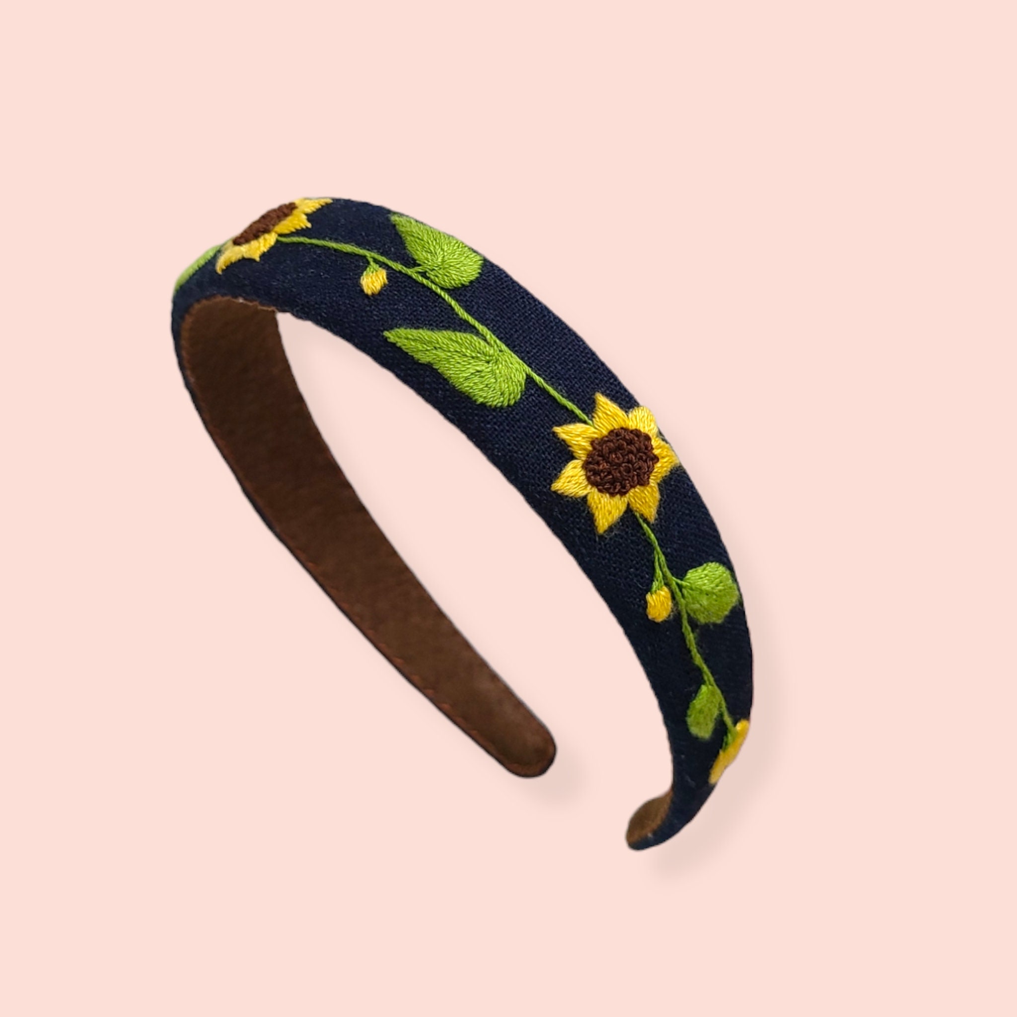Collection: Hair Bands With Hand-embroidered Sunflowers Hair - Etsy