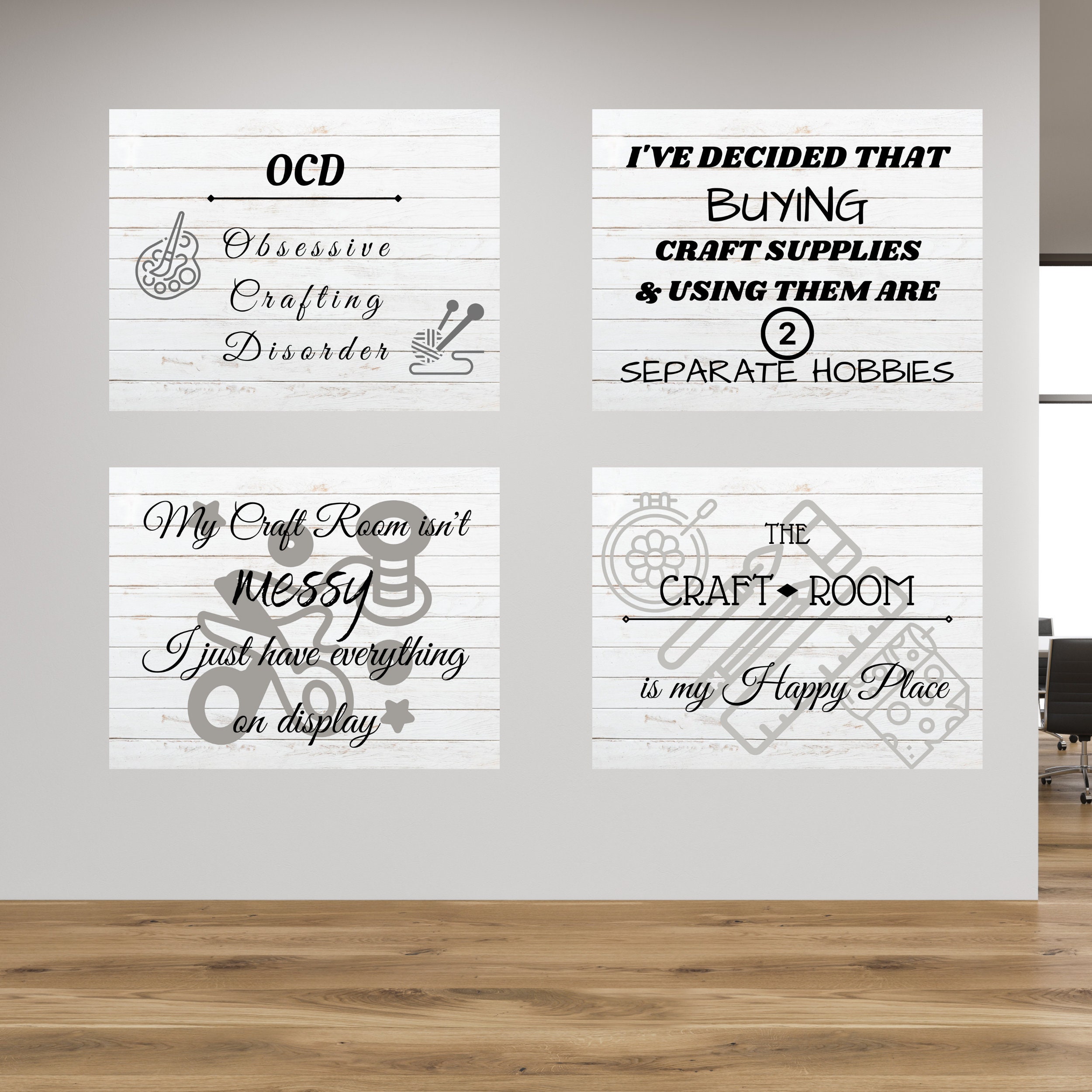 Craft Room Décor, Craft Room Printable Wall Signs, Downloadable Pdf ...