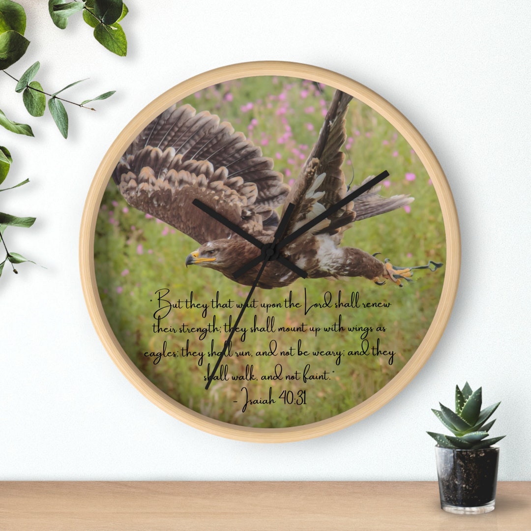 Isaiah 40:31 Bible Verse Wall Clock Christian Home Decor - Etsy UK