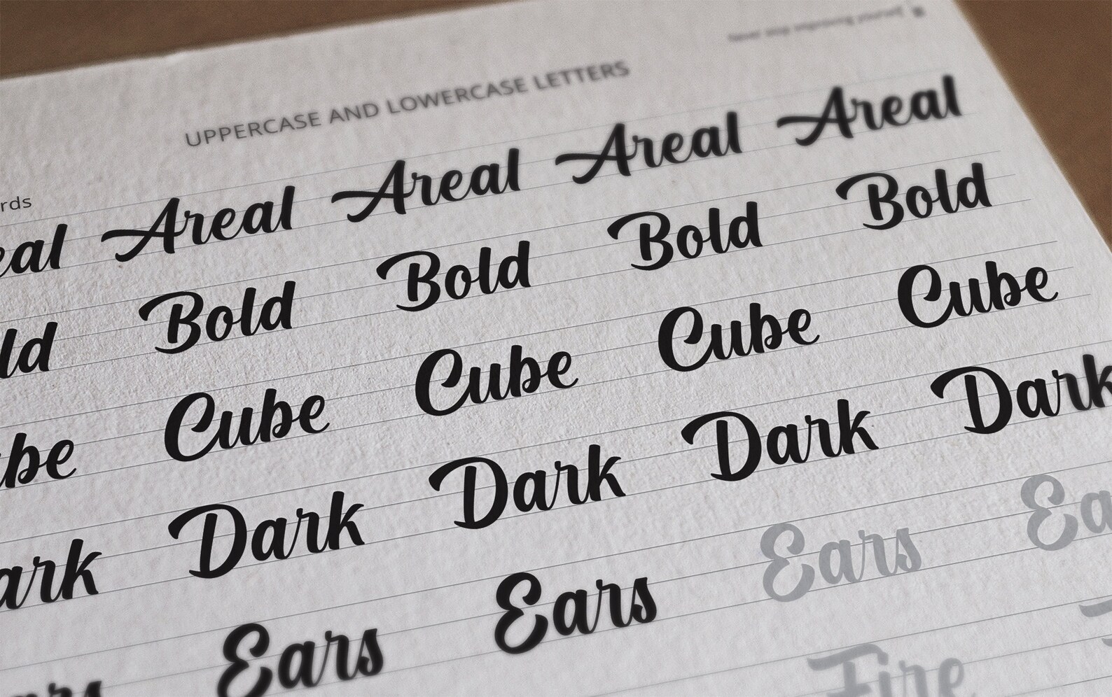 Bold Cursive Handwriting Worksheets: Brush Pen Practice (PDF/JPG) - Etsy