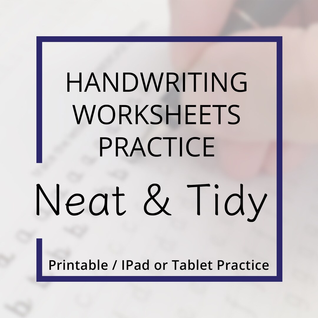 Neat & Tidy Printable Handwriting Worksheets, Suitable for Ipad/tablet ...