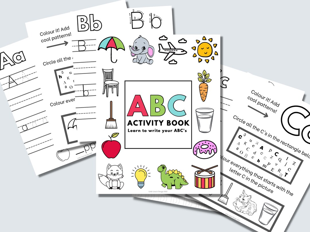 ABC Activity Book: Learn to Write - Etsy