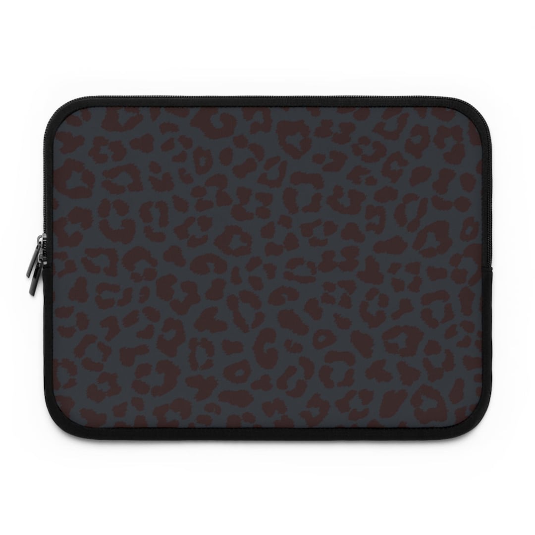 Black Leopard Cute Case MacBook Air Pro 13 Lenovo HP Dell Chromebook ...