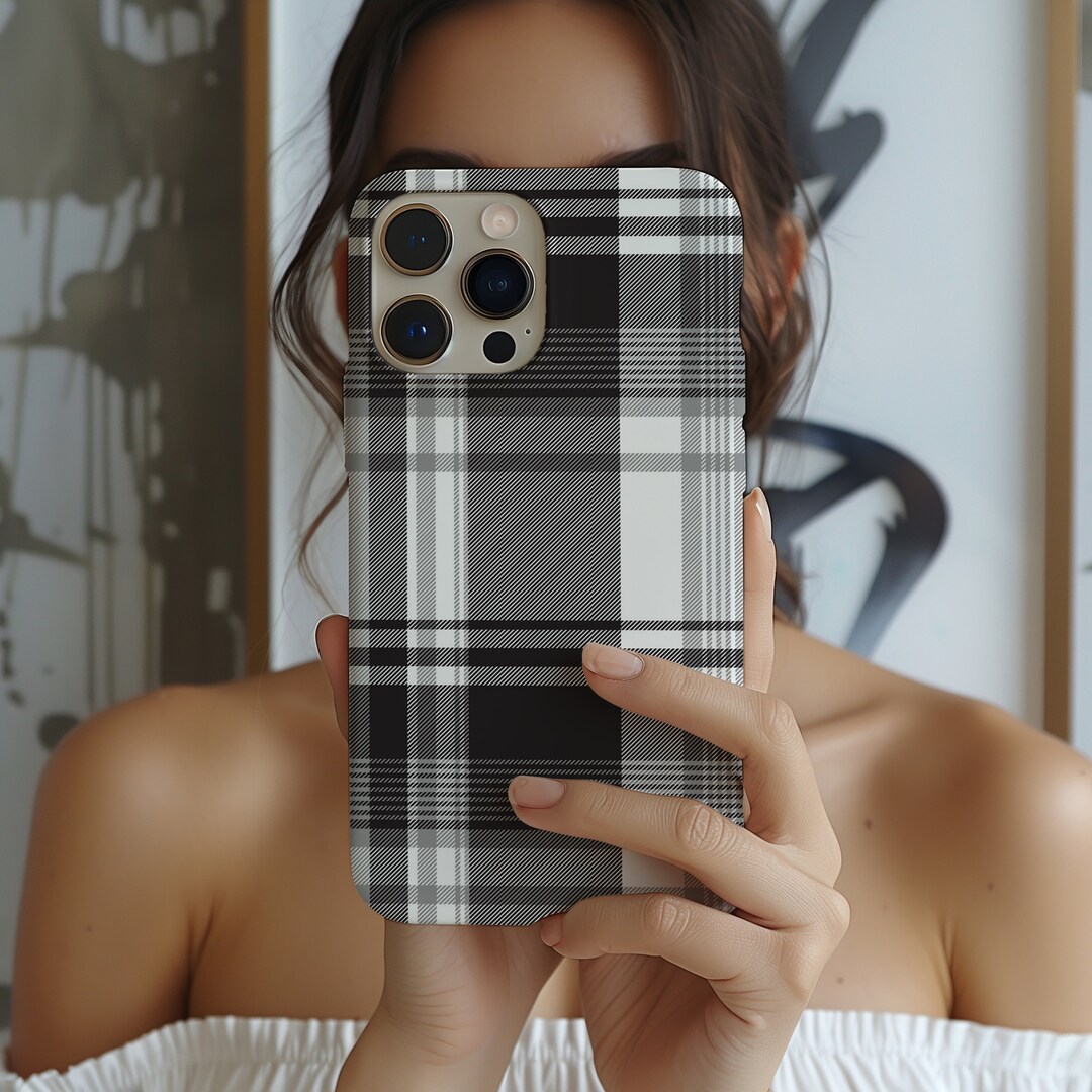 French Plaid Retro Preppy Y2K Aesthetic Case iPhone 15 14 13 12 11 Pro ...