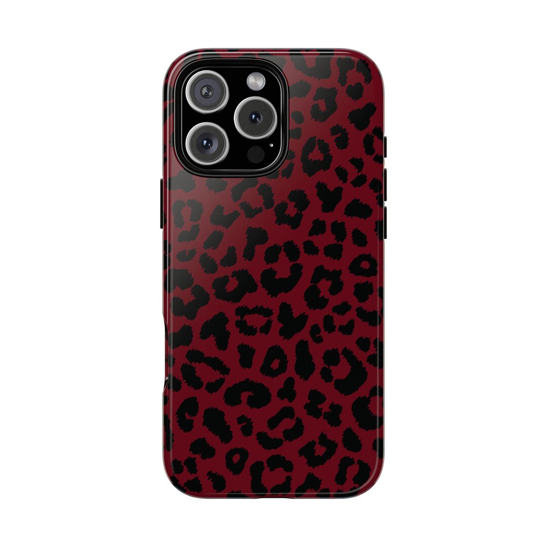 Red Leopard | Trendy Leopard Print Phone Case iPhone 16 Pro 15 14 13 12 ...