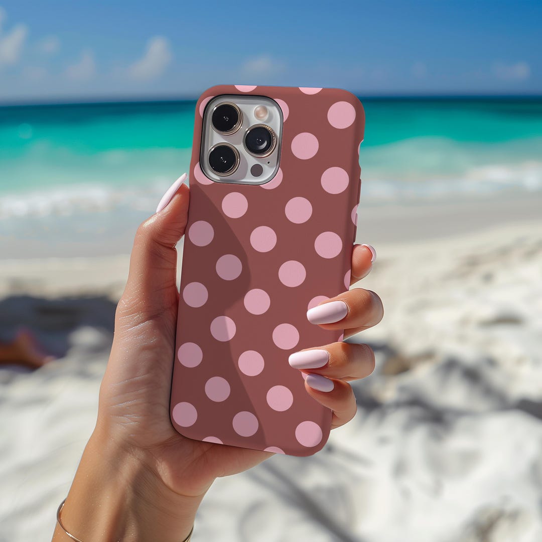 Polka Dots | Pretty Pink Dot Phone Case iPhone 16 Pro Max 15 14 Plus 13 ...