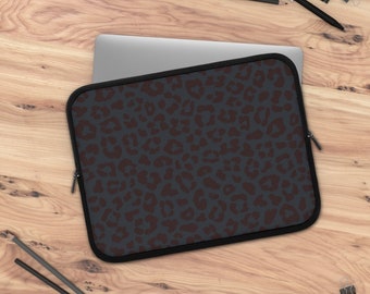 Black Leopard Laptop Case - Etsy