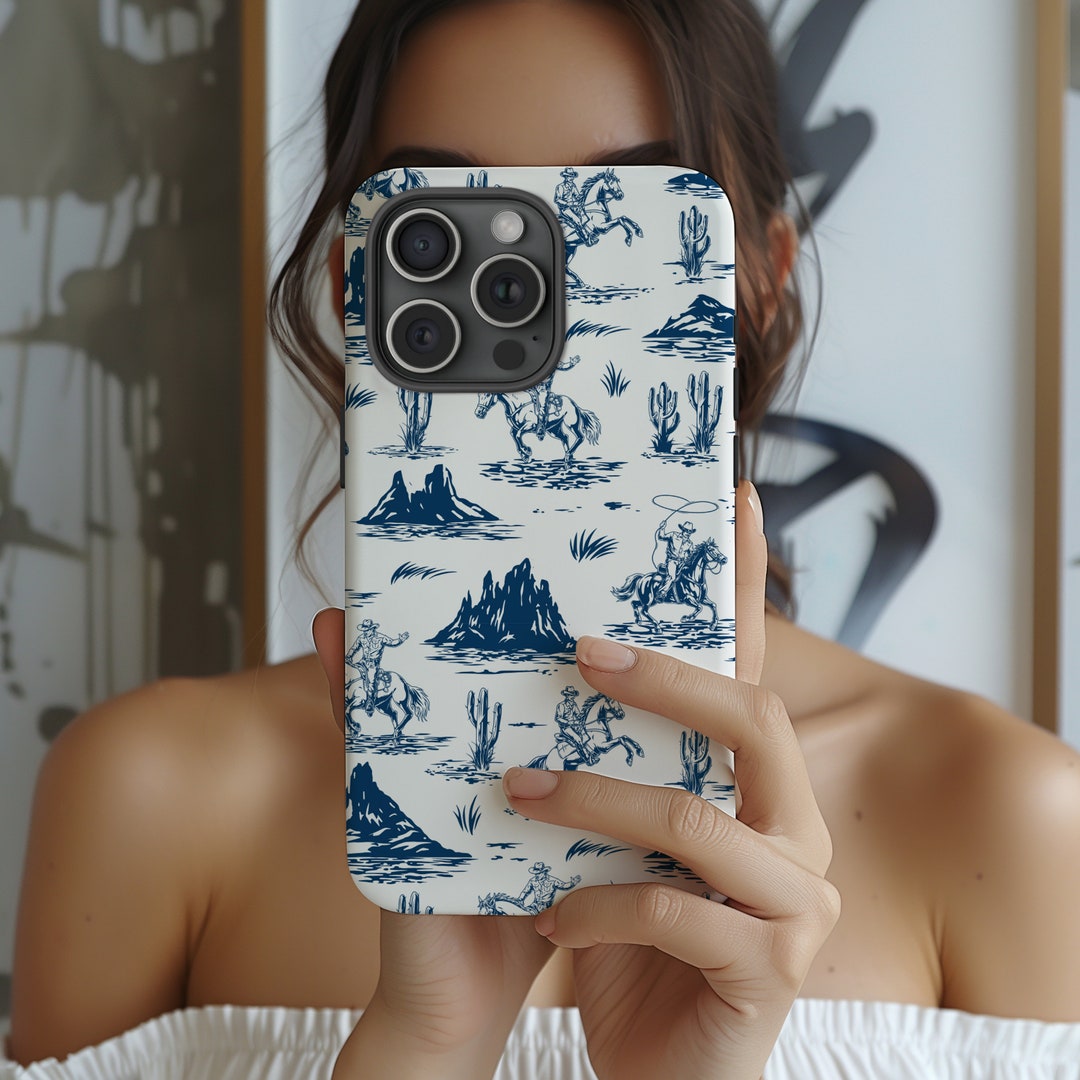 Out West Cute Trendy Western Desert Cowboy Phone Case iPhone 15 14 13 ...