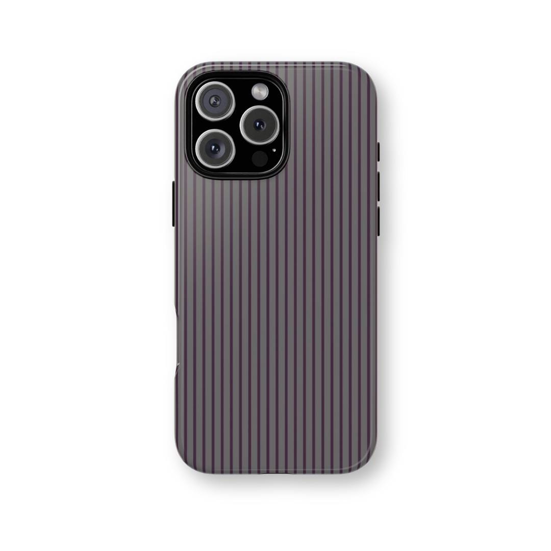 PINSTRIPE Gray Phone Case: Chic Fall Design, Pretty Protective Cover ...