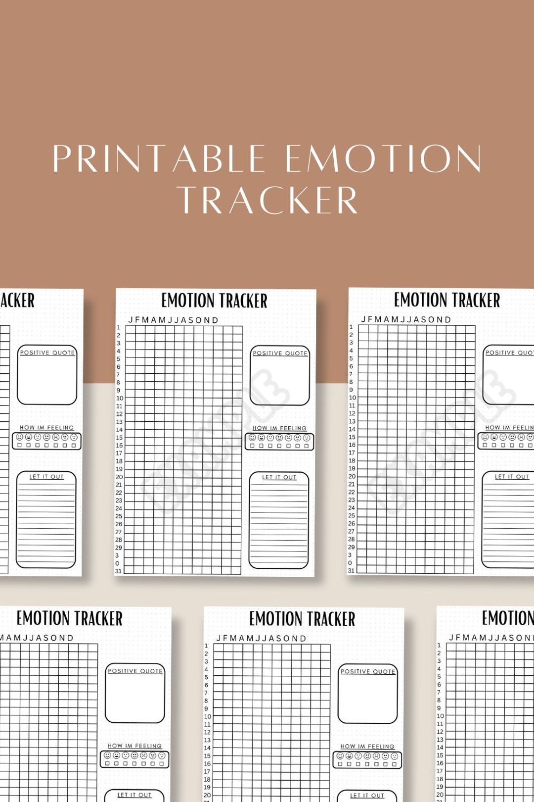Emotion Tracker Bullet Journal, Printable Page - Etsy