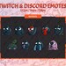 Twitch & Discord Emotes | 9 Emotes for Streamers | Cute Peanut Emotes ...