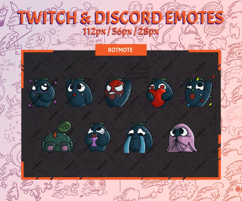 Twitch & Discord Emotes 9 Emotes for Streamers Cute Peanut Emotes for ...