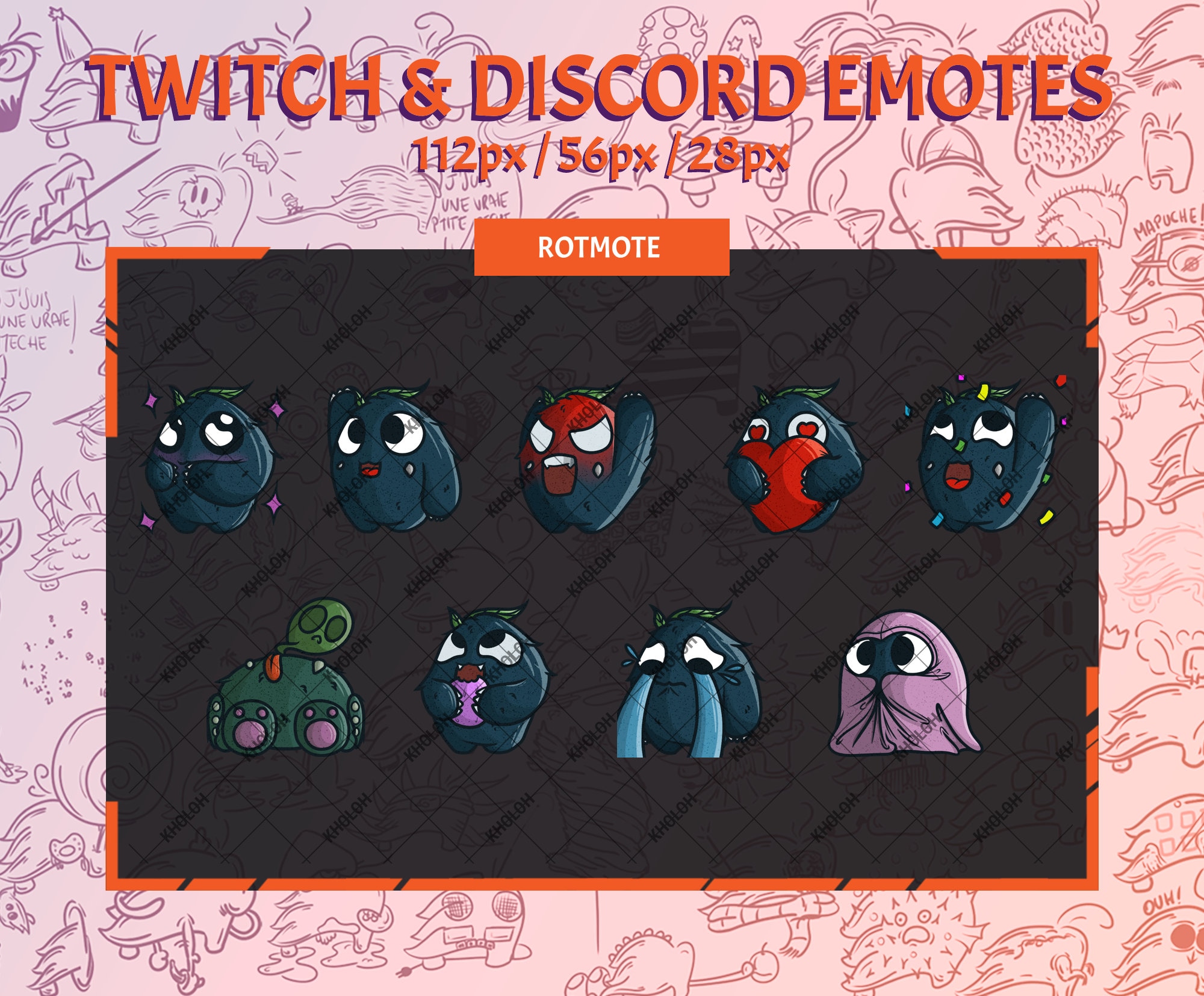 Twitch & Discord Emotes 9 Emotes for Streamers Cute Peanut Emotes for ...