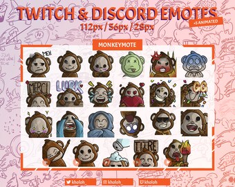 Twitch & Discord Emotes | 9 Emotes for Streamers | Cute Peanut Emotes ...