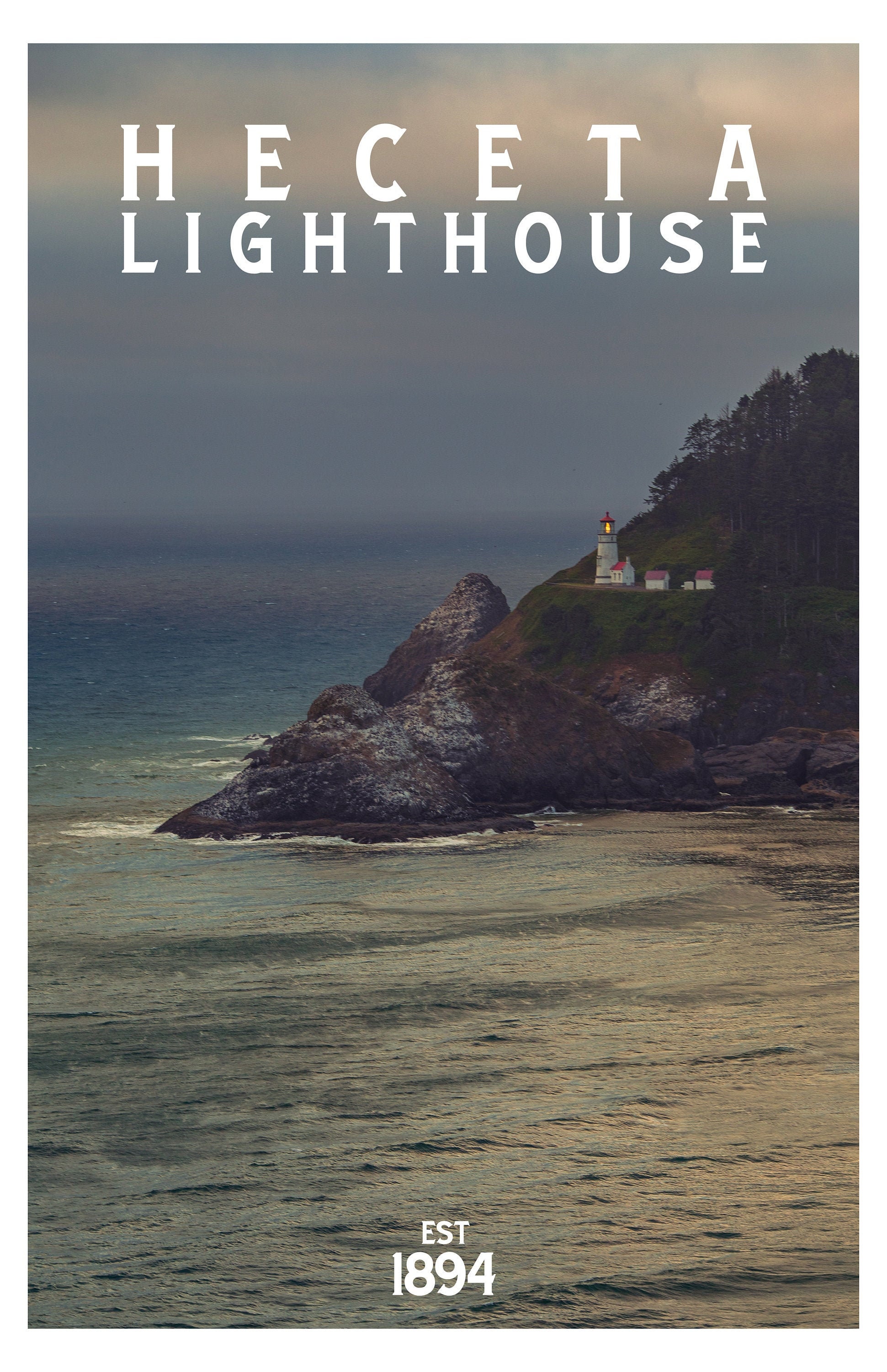 Heceta Head Lighthouse Oregon Poster - Etsy Canada
