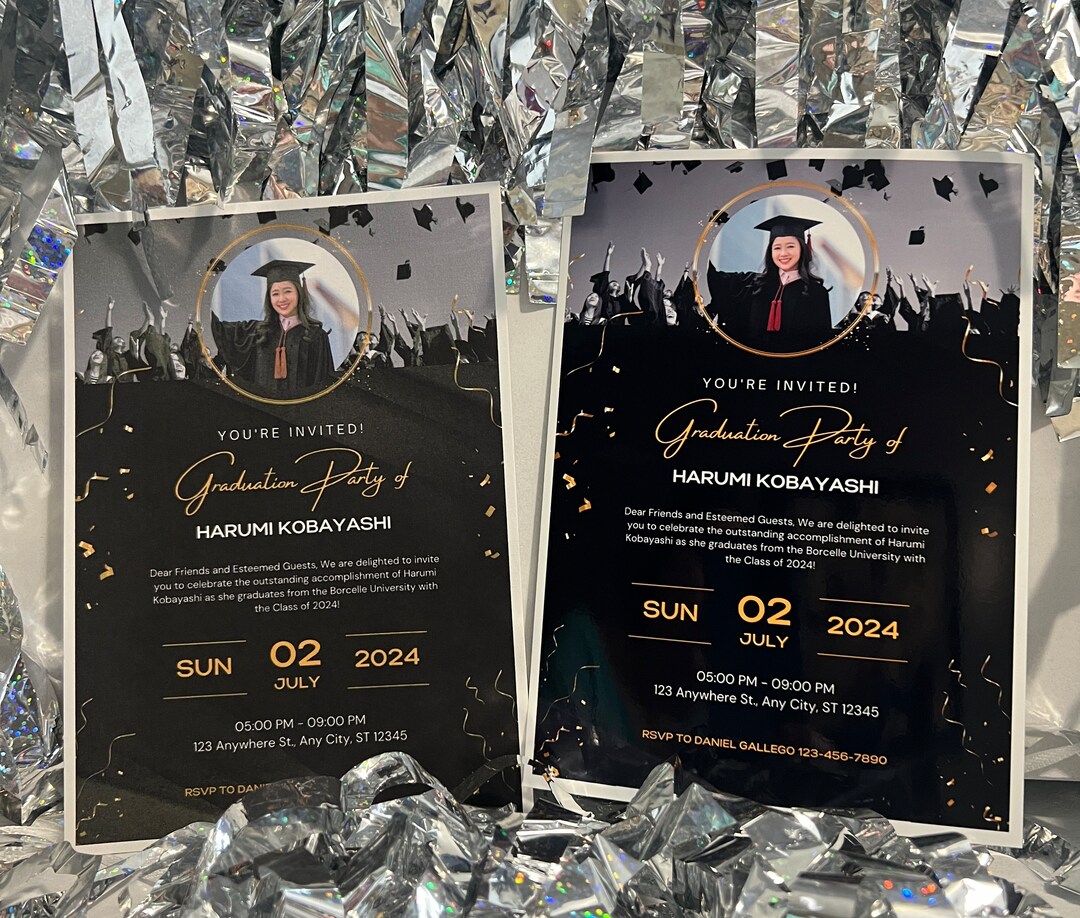 Graduation Invitation Custom Graduation Party Invitation Personalized ...