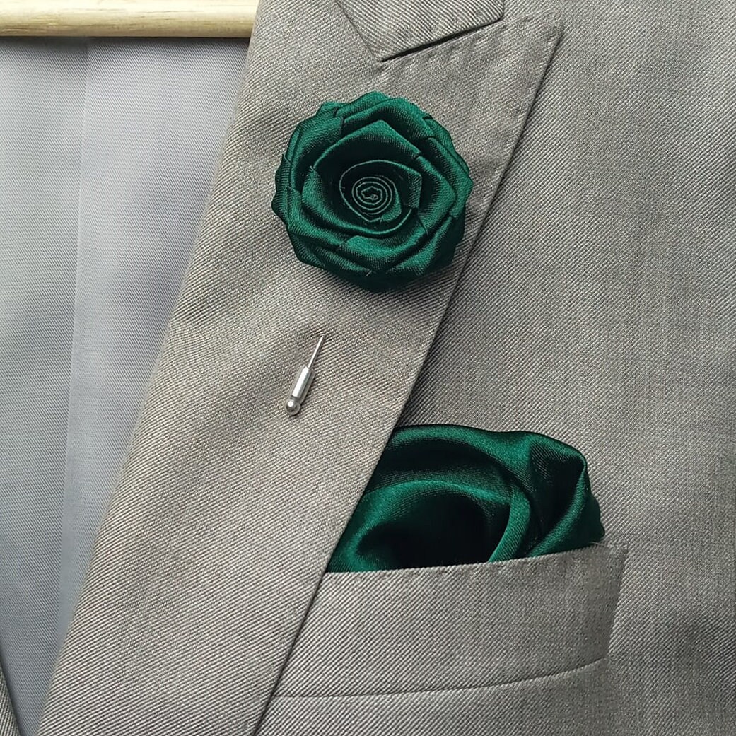 Handmade Rose Gold Lapel Pins Men , Bulk Lapel Pin Set , Mens Flower ...