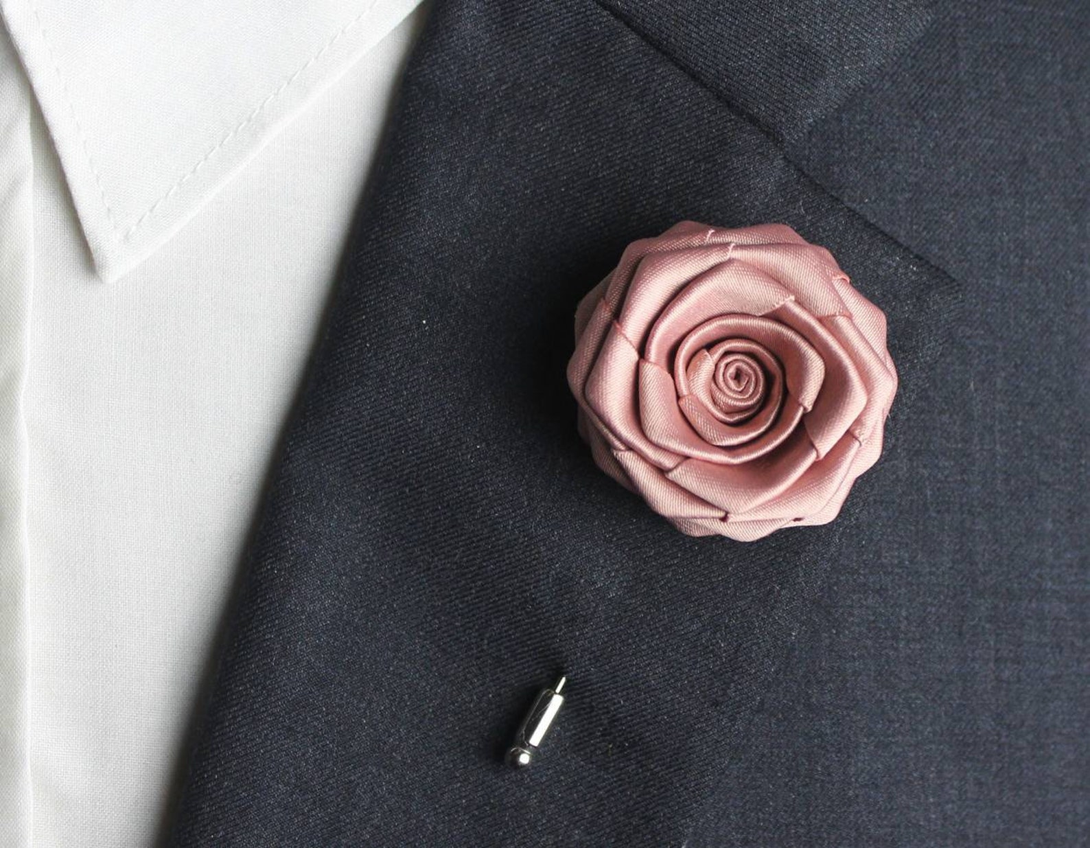 Handmade Rose Gold Lapel Pins Men , Bulk Lapel Pin Set , Mens Flower ...