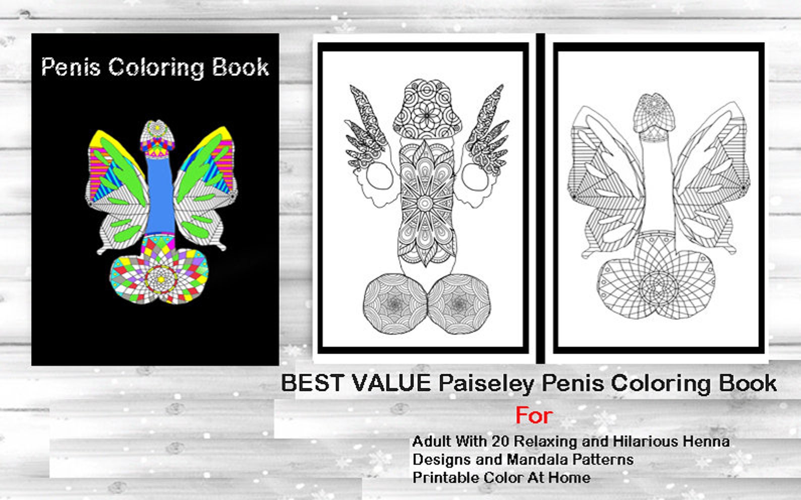 Best Value Paiseley Penis Coloring Book For Adult With 20 Etsy