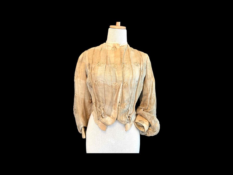 Antique Embroidered Cotton Ombre Bodice - Etsy