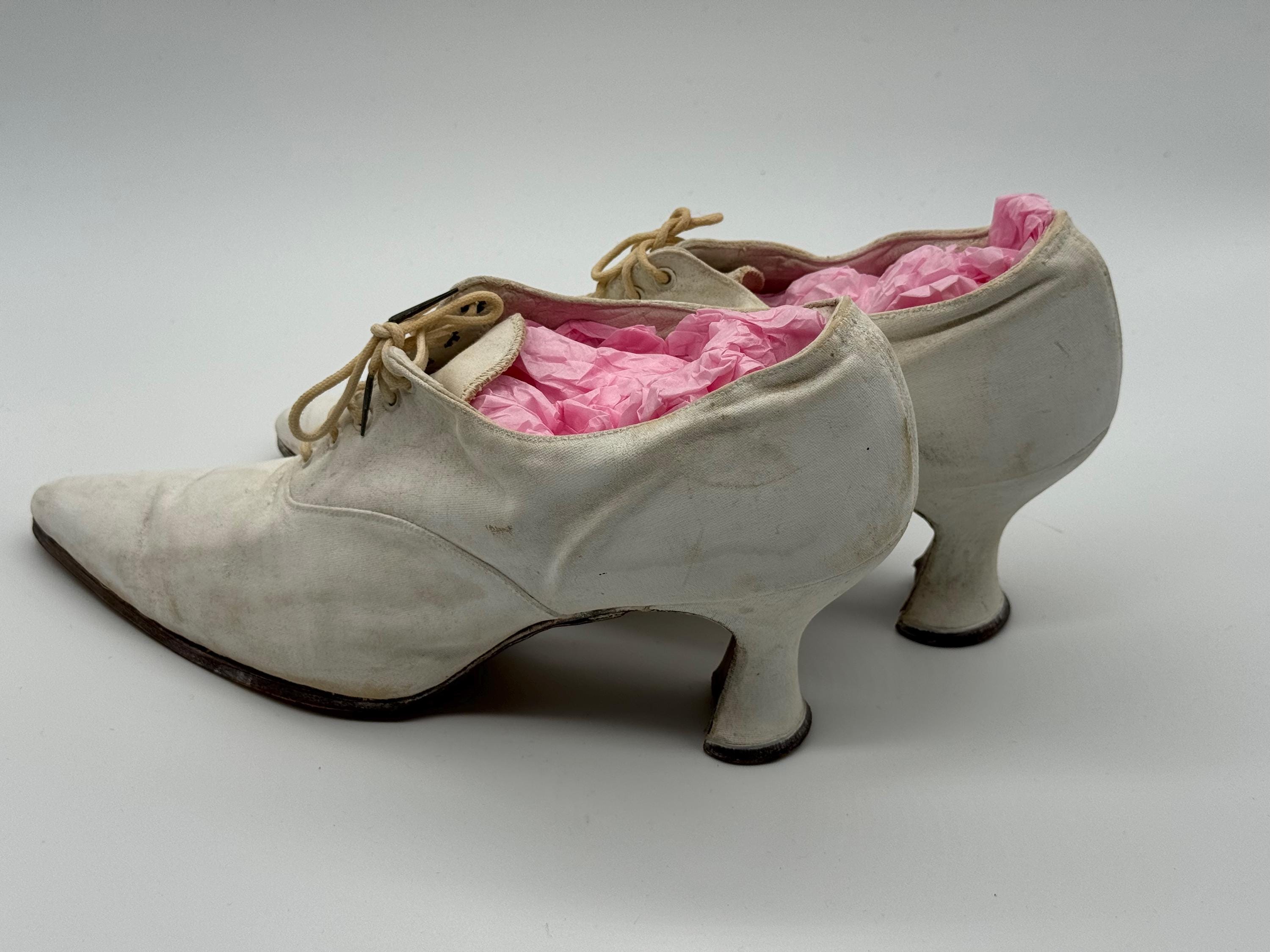 Edwardian Linen Canvas Lace up Shoes C.1900s/1910s - Etsy