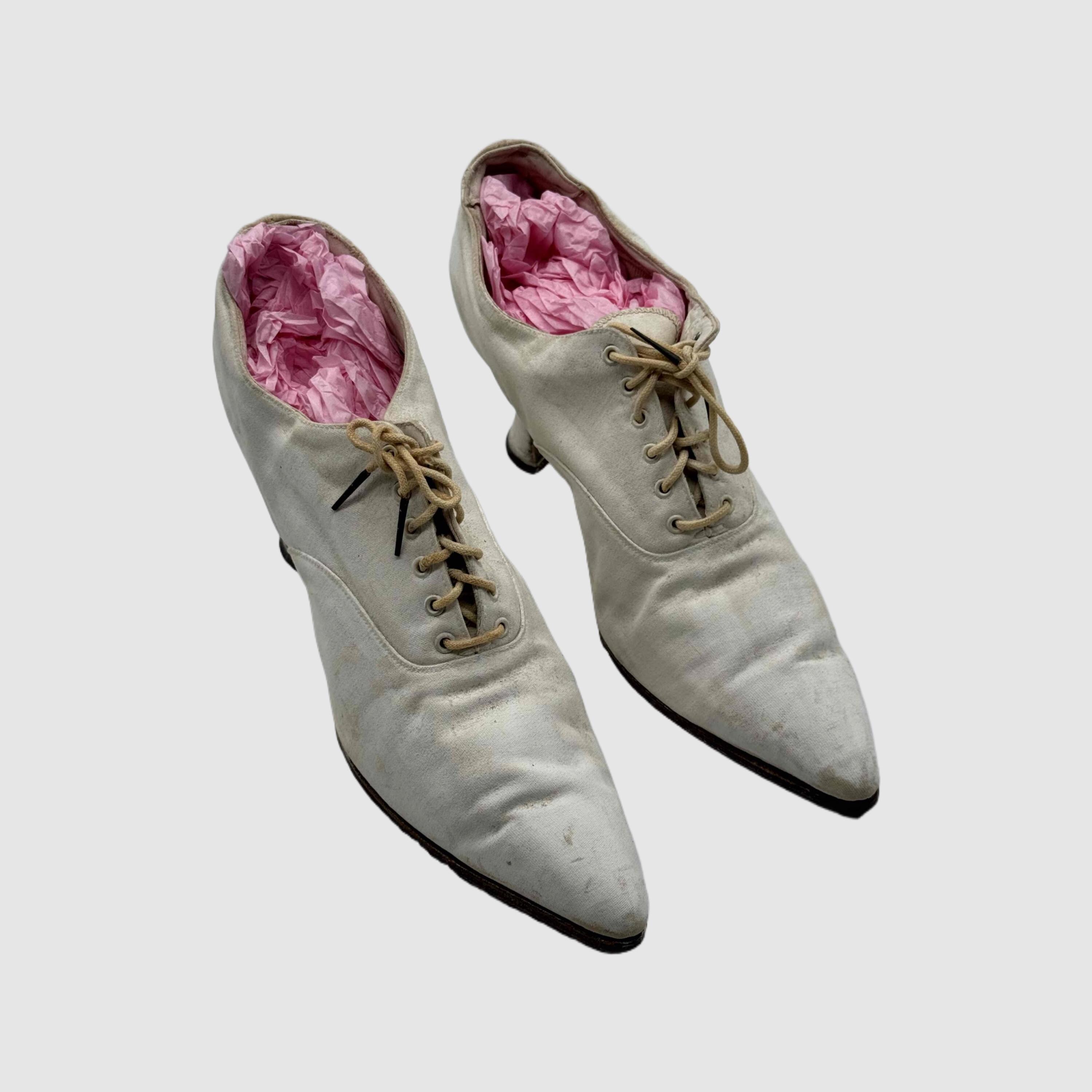 Edwardian Linen Canvas Lace up Shoes C.1900s/1910s - Etsy