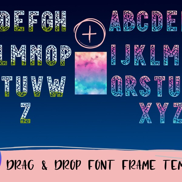 Drag and Drop Font - Etsy