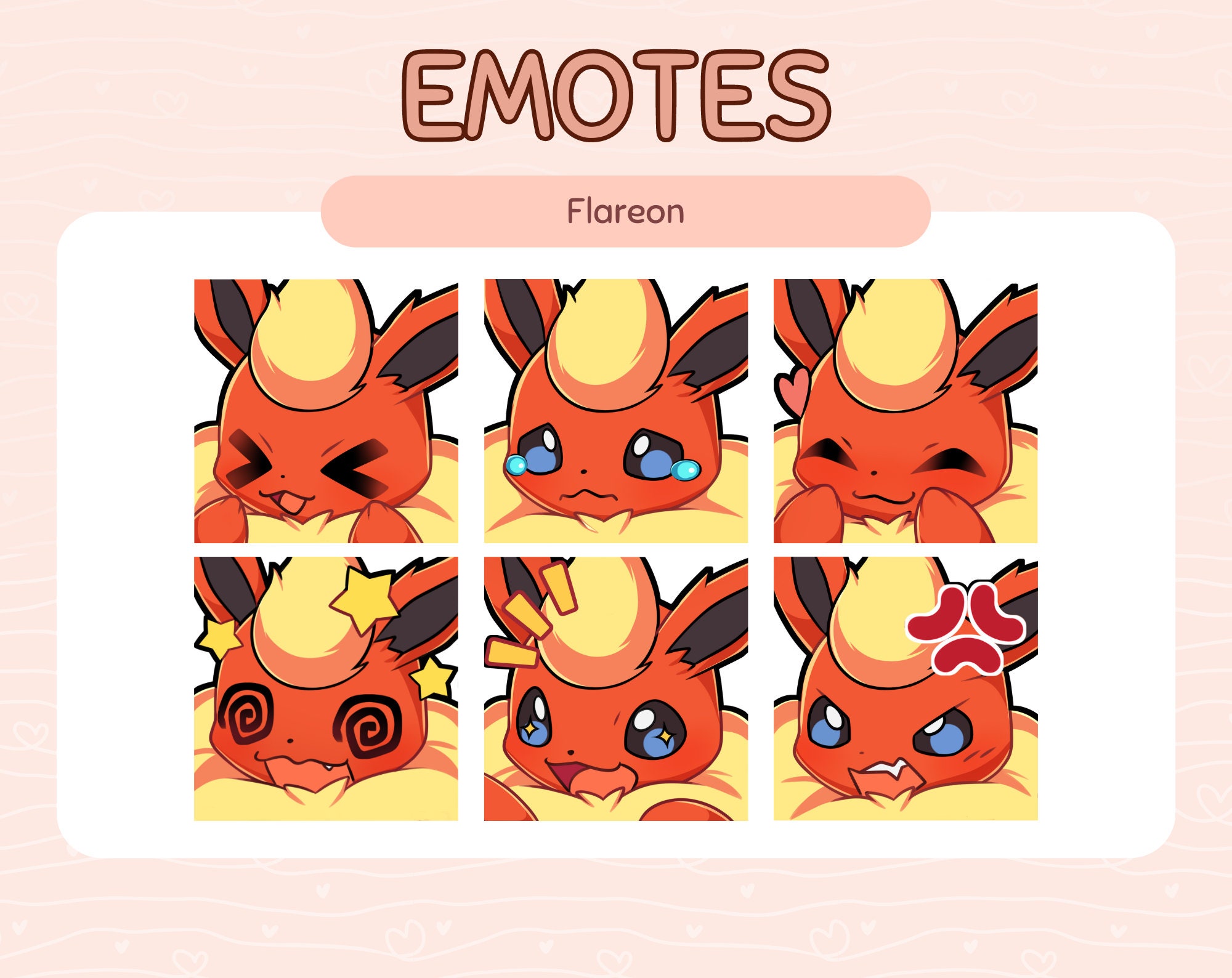 Red Fox Emotes for Twitch and Discord - Kawaii - Cute - Etsy