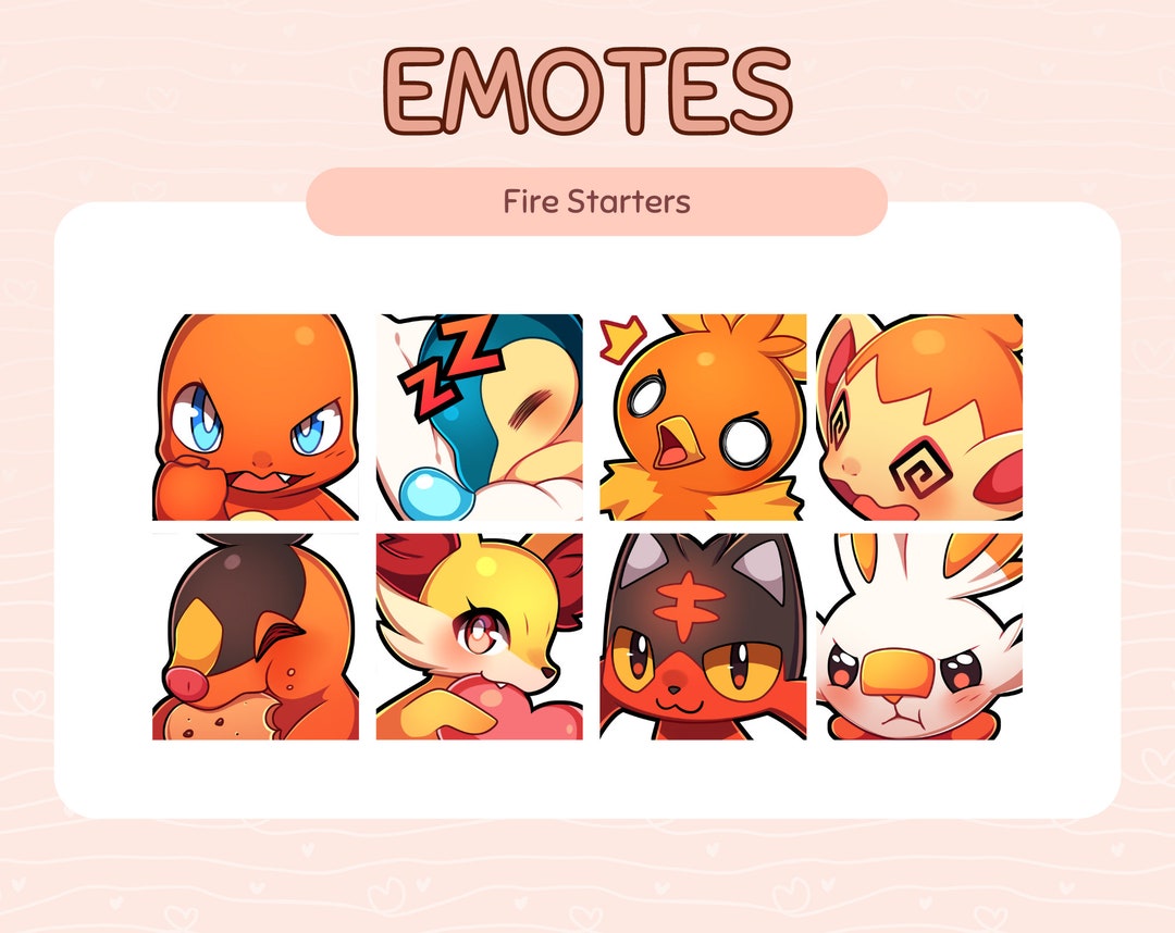 Fire Animals Emotes for Twitch and Discord - Kawaii - Cute - Etsy
