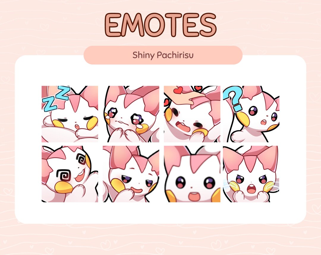 Pink Squirrel Emotes for Twitch and Discord - Kawaii - Cute - Etsy