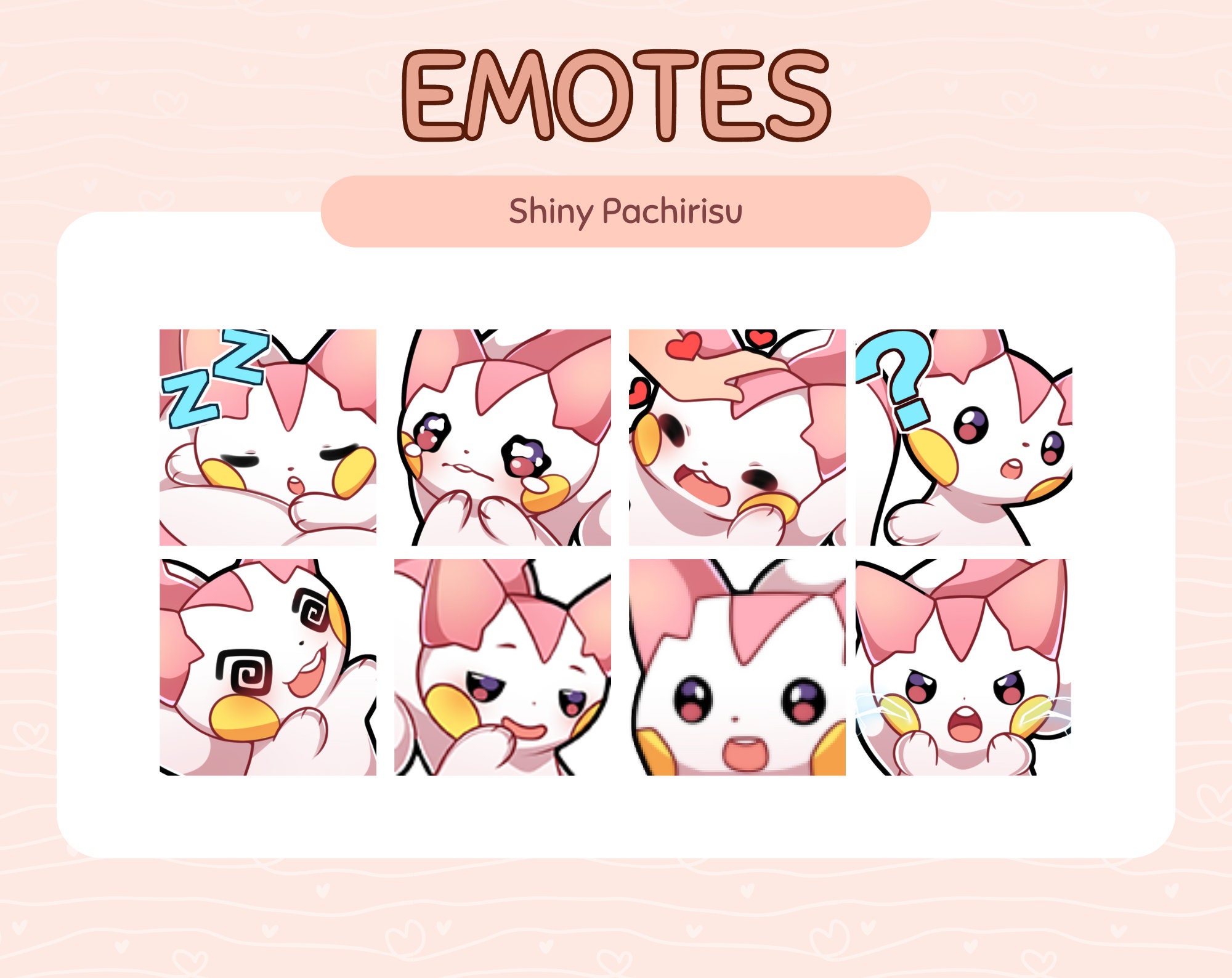 Pink Squirrel Emotes for Twitch and Discord - Kawaii - Cute - Etsy