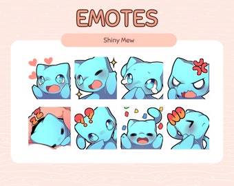Purple Cat Emotes for Twitch and Discord Kawaii Cute - Etsy