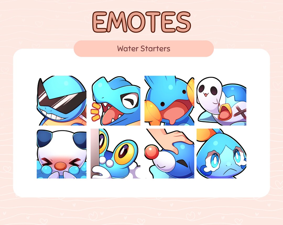 Water Animals Emotes for Twitch and Discord - Kawaii - Cute - Etsy