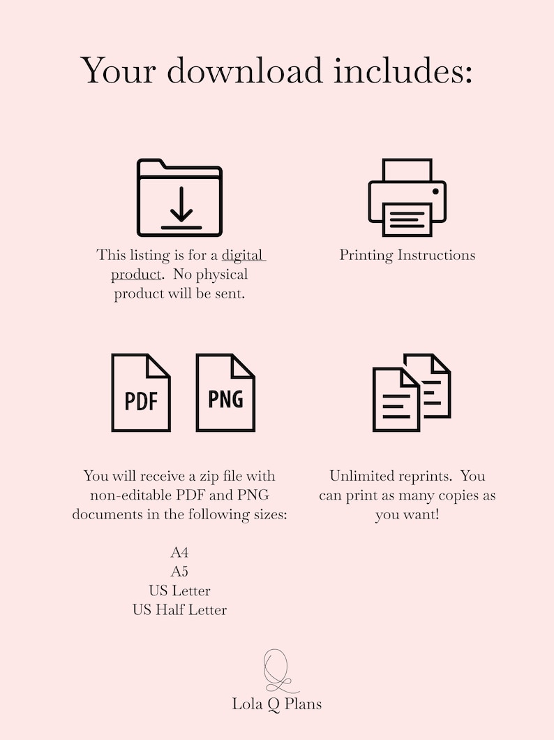 Printable Monthly Calendar With Blank Notes Calendar Insert - Etsy