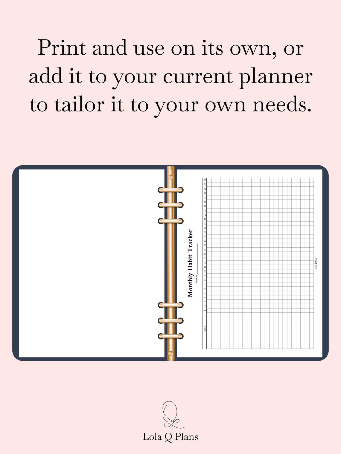 Monthly Habit Tracker Printable | Monthly Habit Planner | Habit Tracker ...