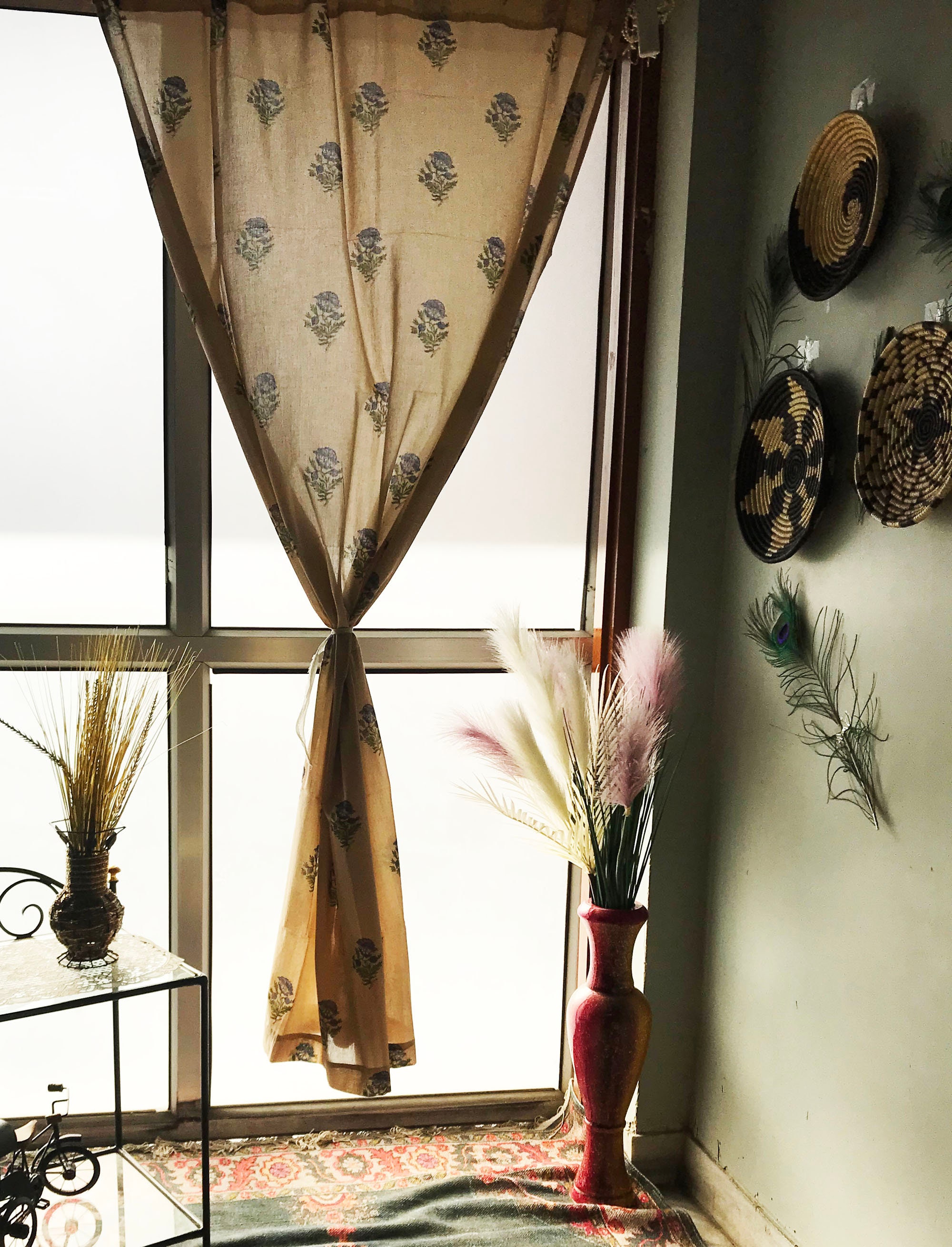 Cotton Curtains Thick Canvas /rod Pocket Curtains/custom Curtain Panels ...