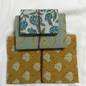 Hand Block Print/ Cotton Fabric Covering Notebook/ Eco-friendly Journal ...
