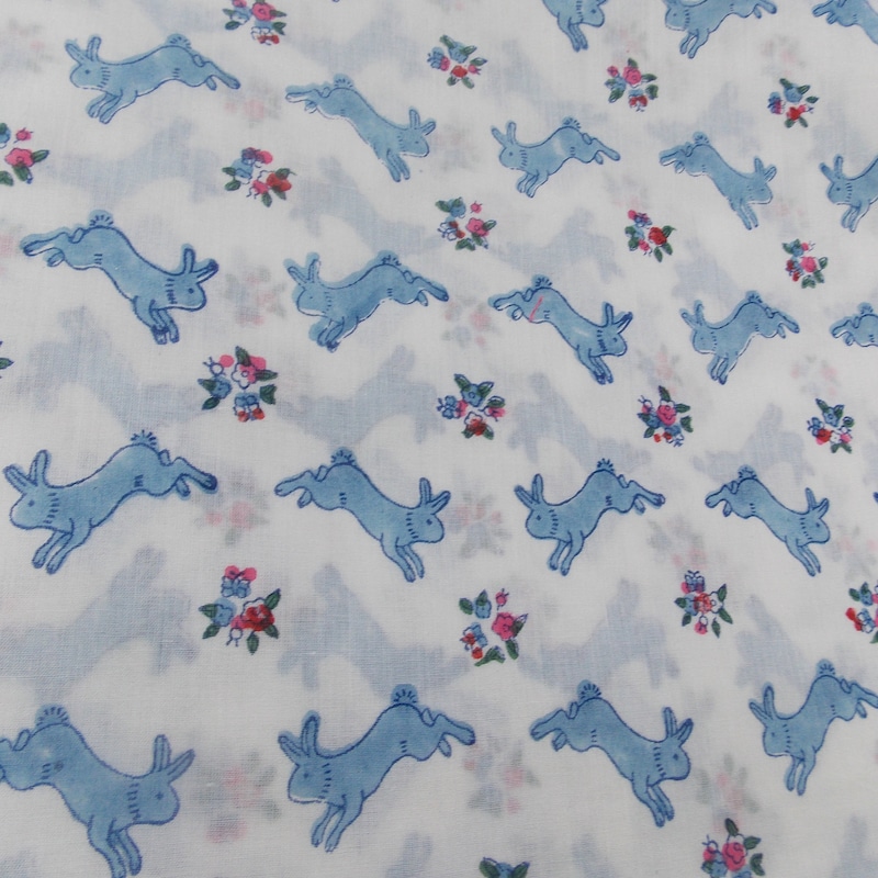 Rabbit Print Fabric - Etsy