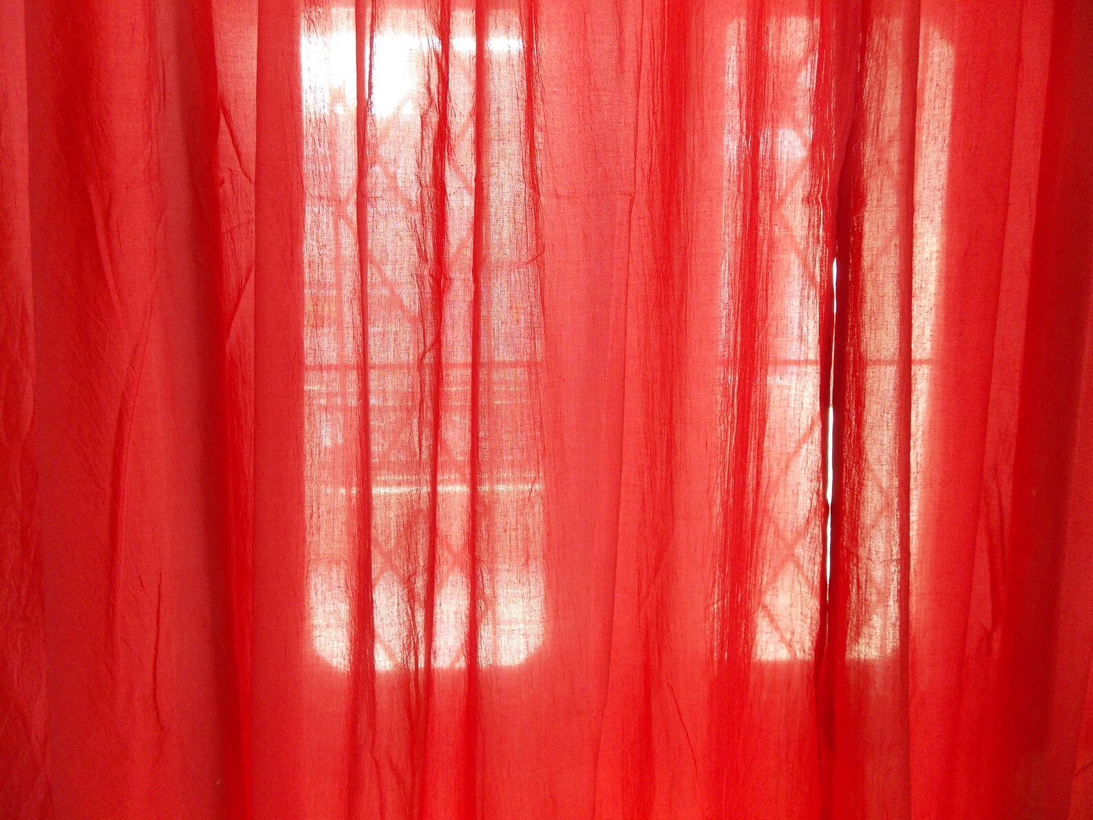 Dip Dye Red Cotton Curtain: Sheer Indian Panel, Customizable - Etsy